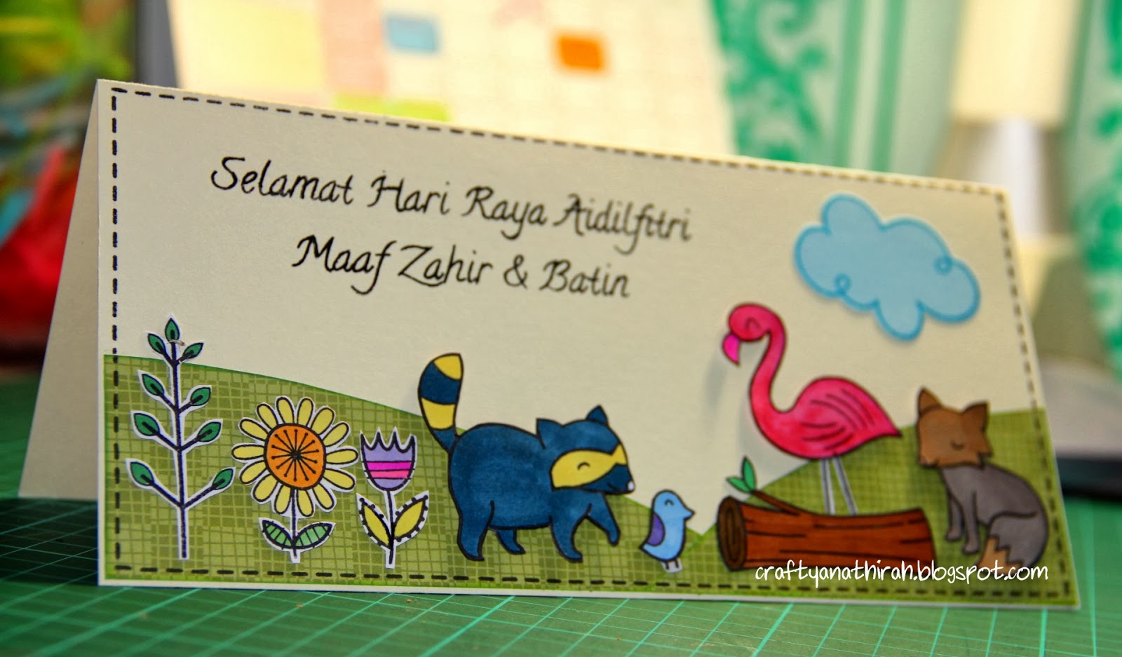 craftyanathirah: RAYA card for kids...it's really exciting!