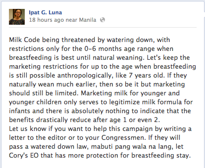 Chronicles of a Nursing Mom: Watering Down the Milk Code