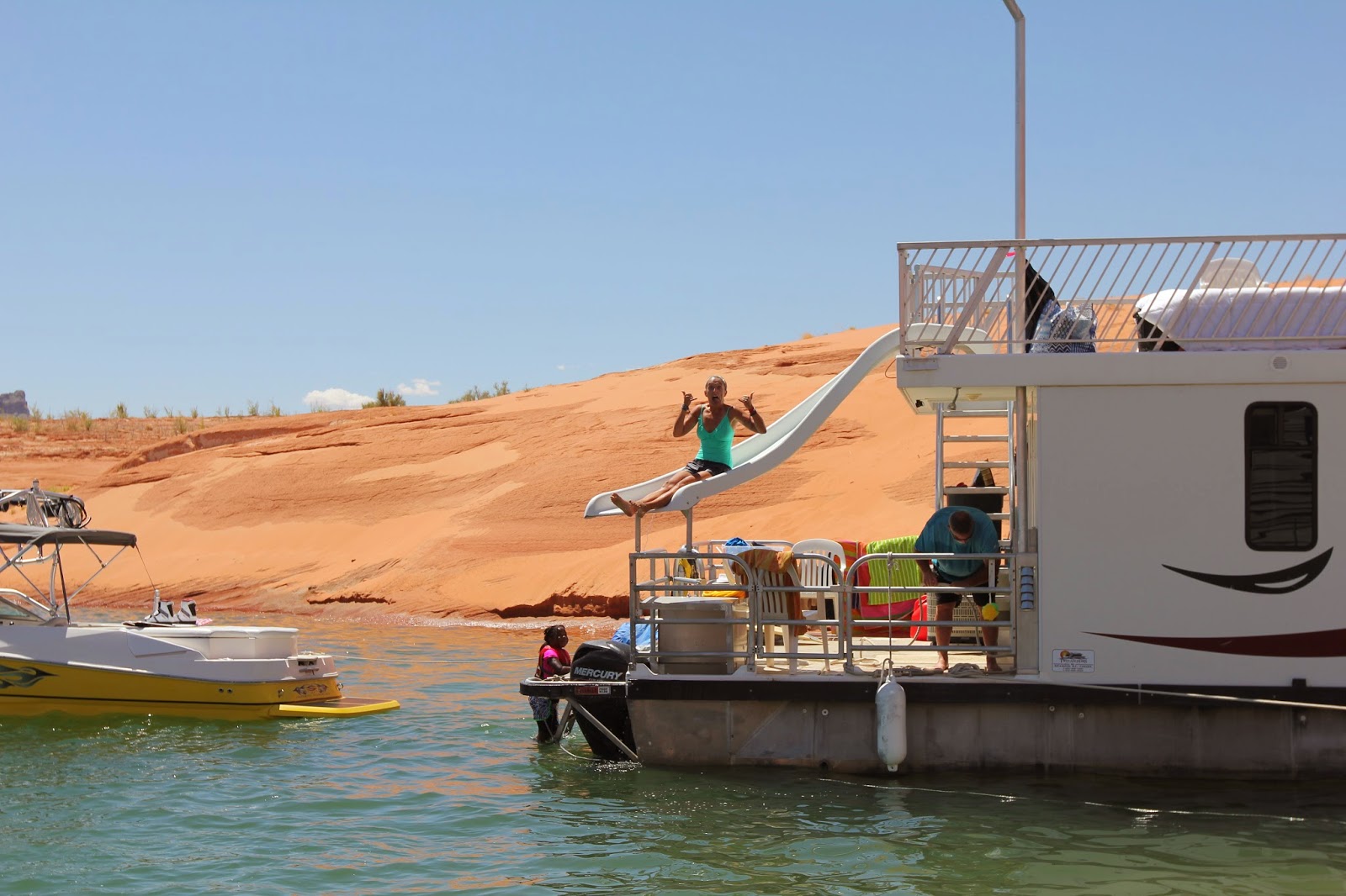 Carlee McDot: Lake Powell - Houseboat Slide