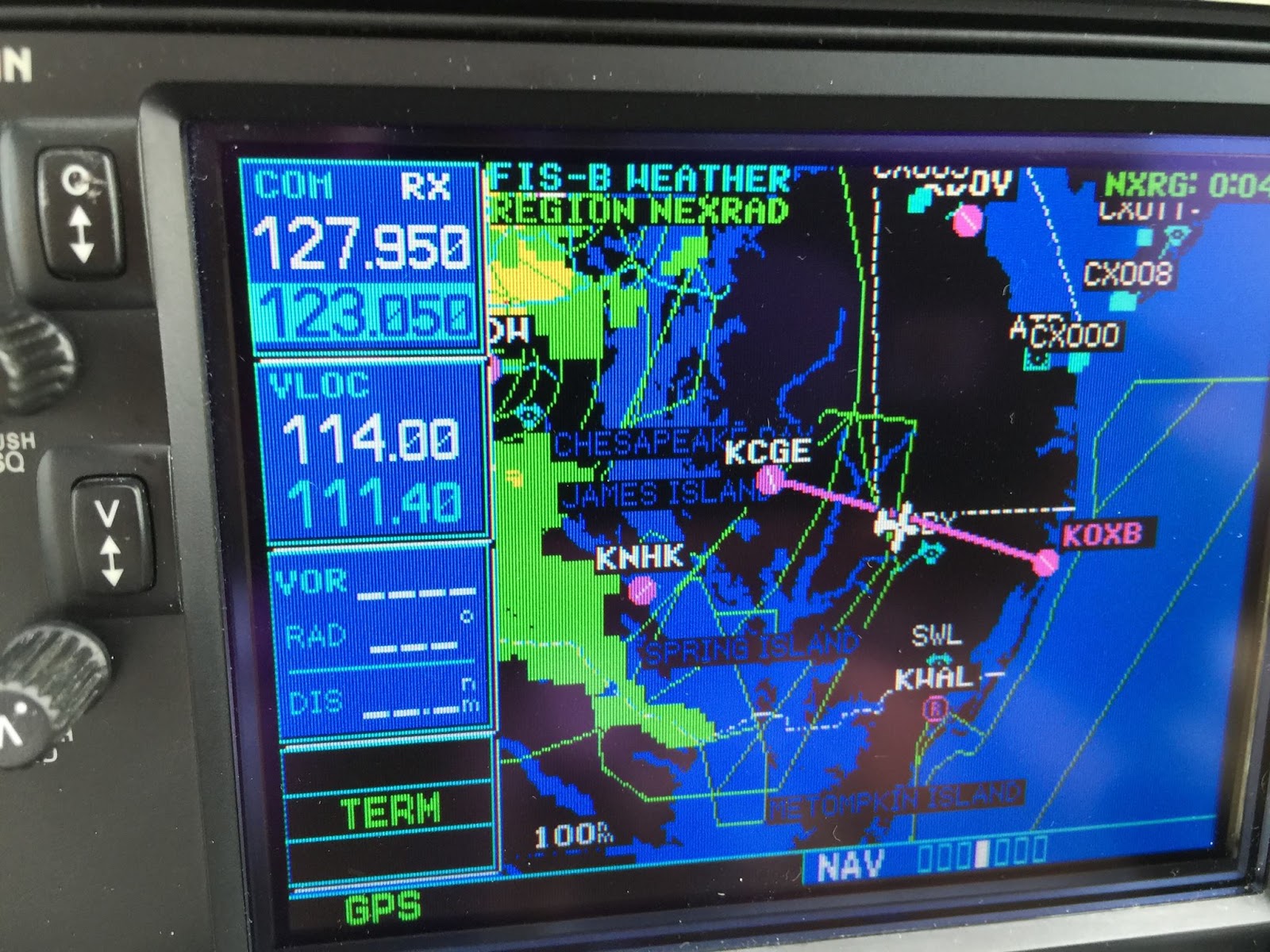 Gary's Flight Journal: Weather: FIS-B vs XM