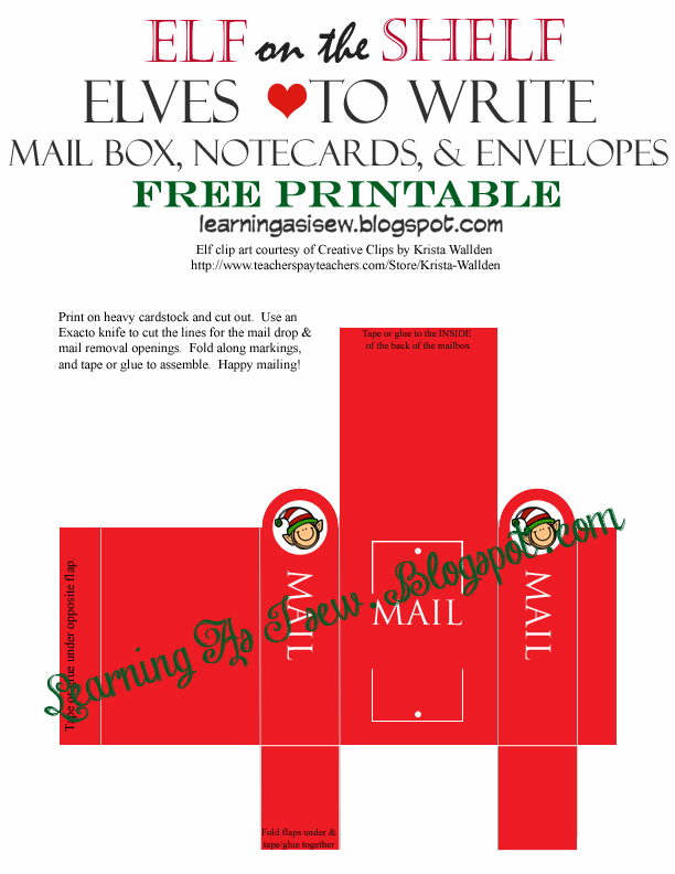 Learning As I Sew...bake, cut, and create: Elf on the Shelf: Elves Love ...