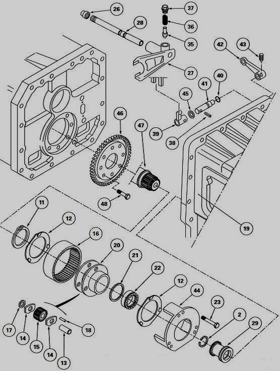 Tractors Implements: Heavy duty gearbox - Creeper unit
