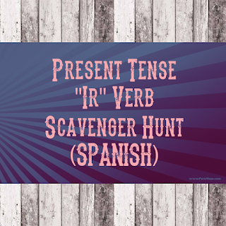 Señora Baxter's Spanish Class: Present Tense Scavenger Hunt