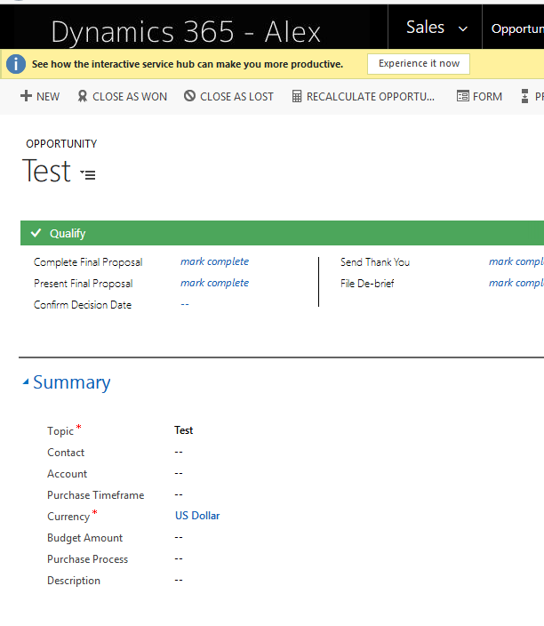 Dynamics 365 - CRM: Dynamics 365 - Workflow within a Business Process Flow