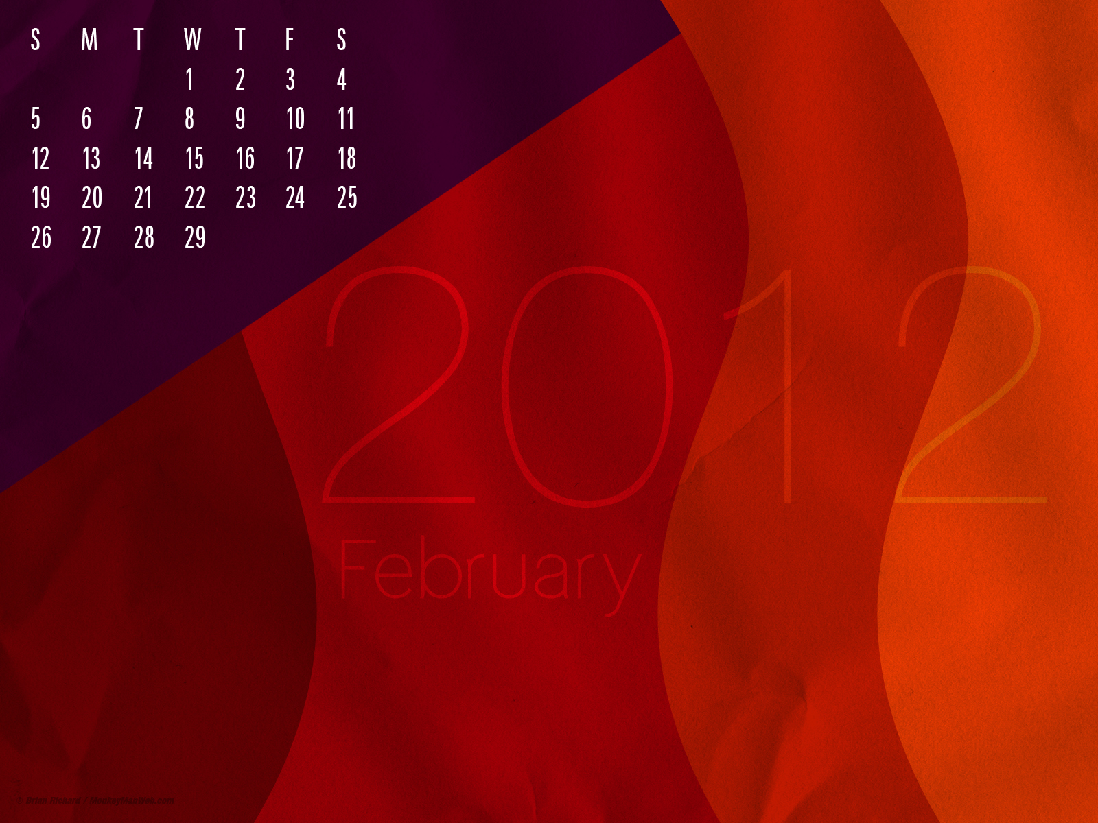 Impress Moment: FeBRuaRy 2012 DeSKToP CaLeNDaR WaLLPaPeR