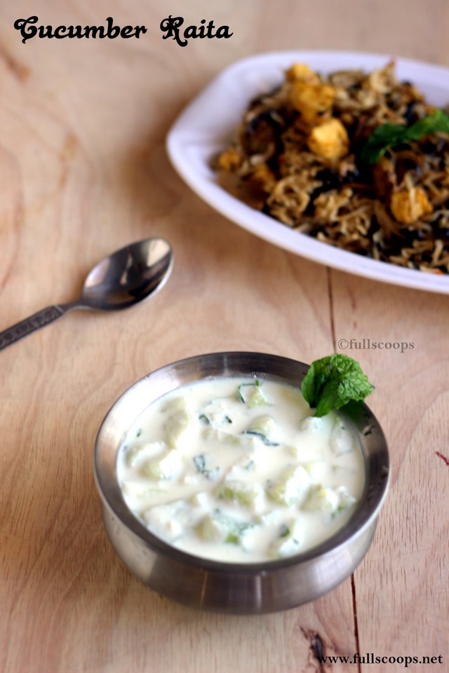 Cucumber Raita ~ Full Scoops - A food blog with easy,simple & tasty ...