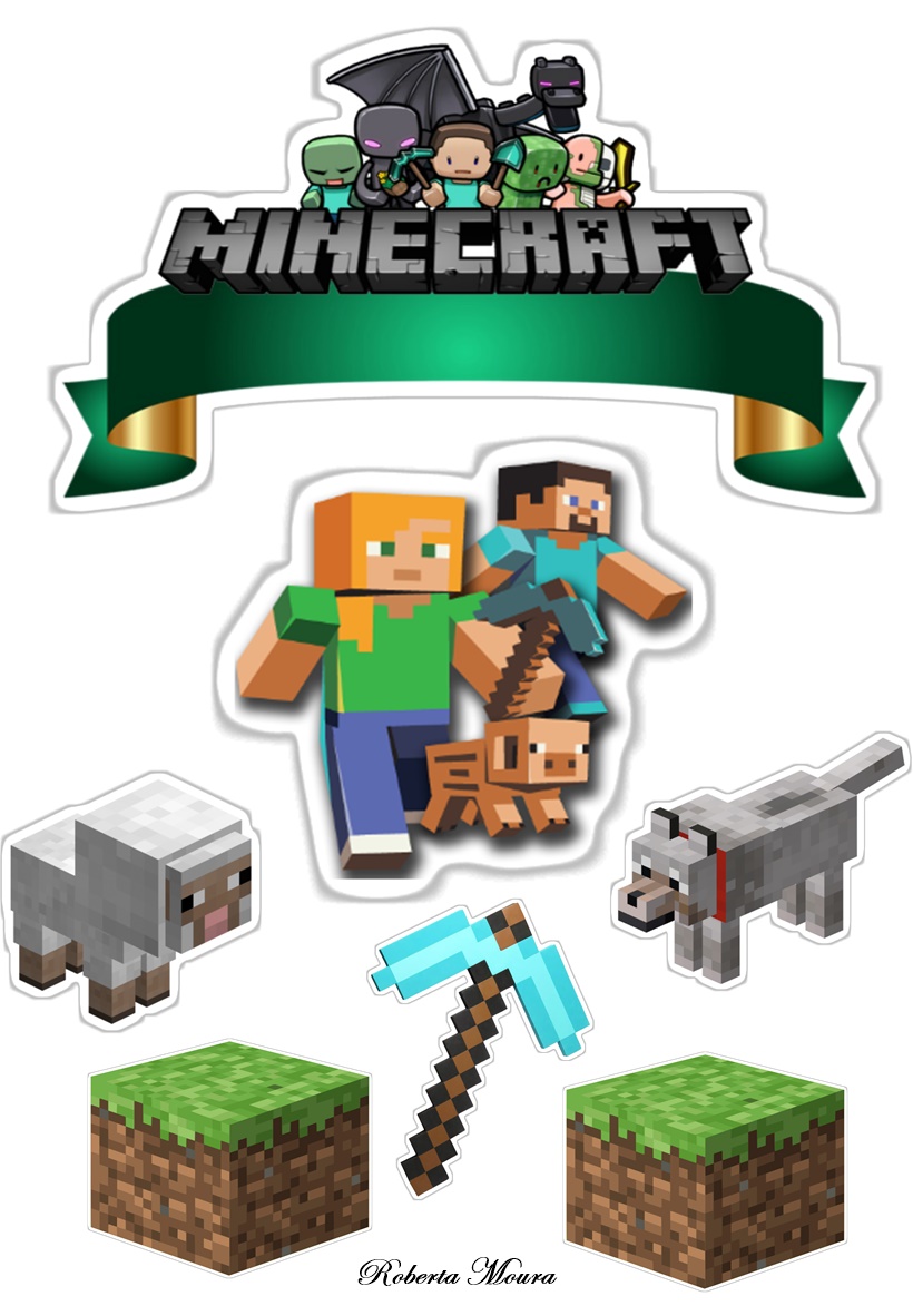 Topper e imagens png: Topper Minecraft