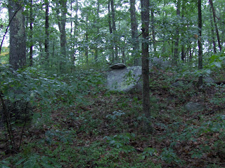 Rock Piles: Wrentham State Forest - rock-on-rocks along the trail.