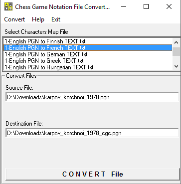 ABC des ECHECS: Conversion de fichiers PGN avec "pgn converter"