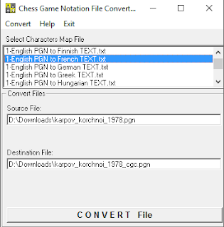 ABC des ECHECS: Conversion de fichiers PGN avec "pgn converter"