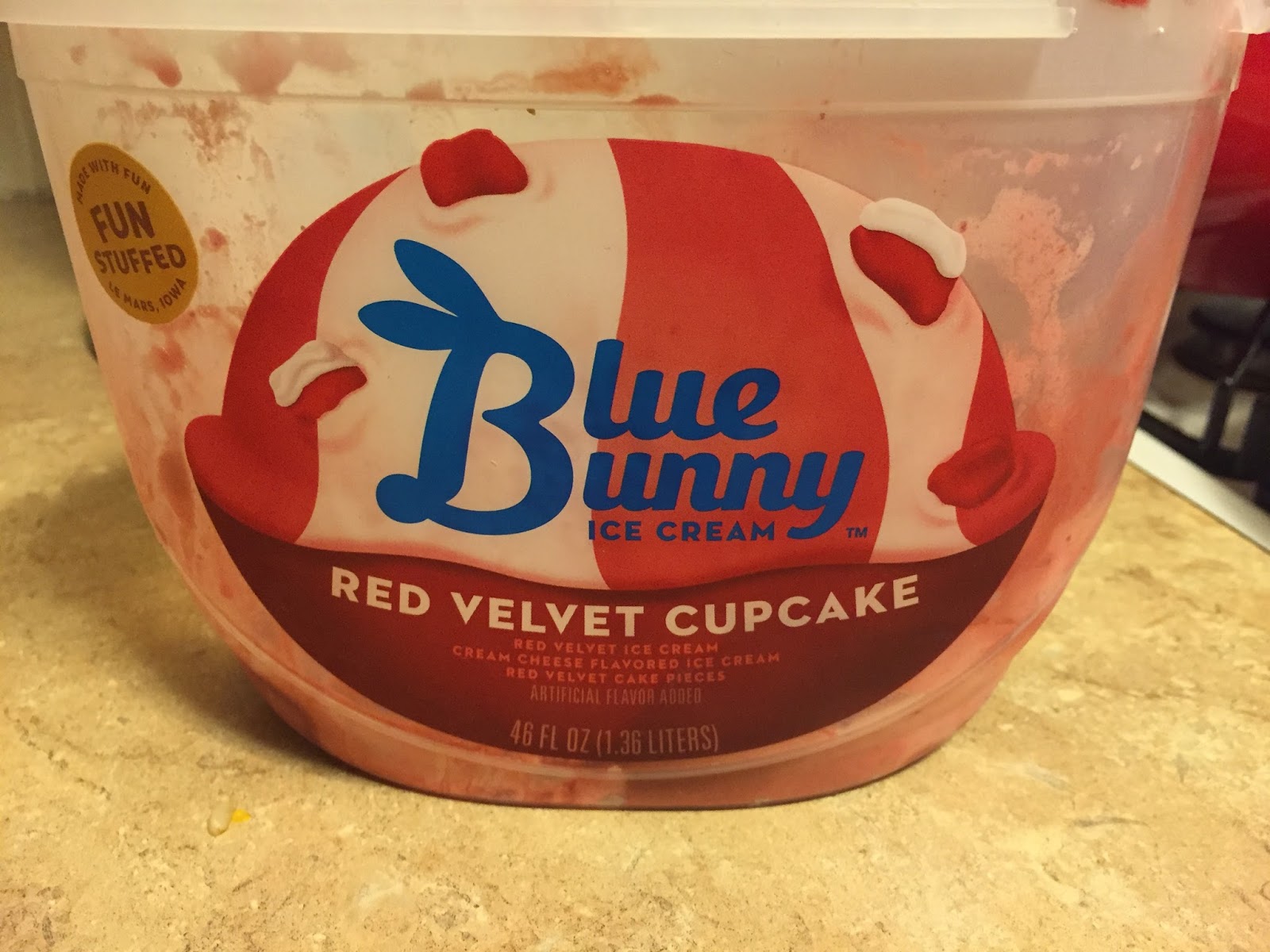 Blue Bunny Red Velvet Cupcake