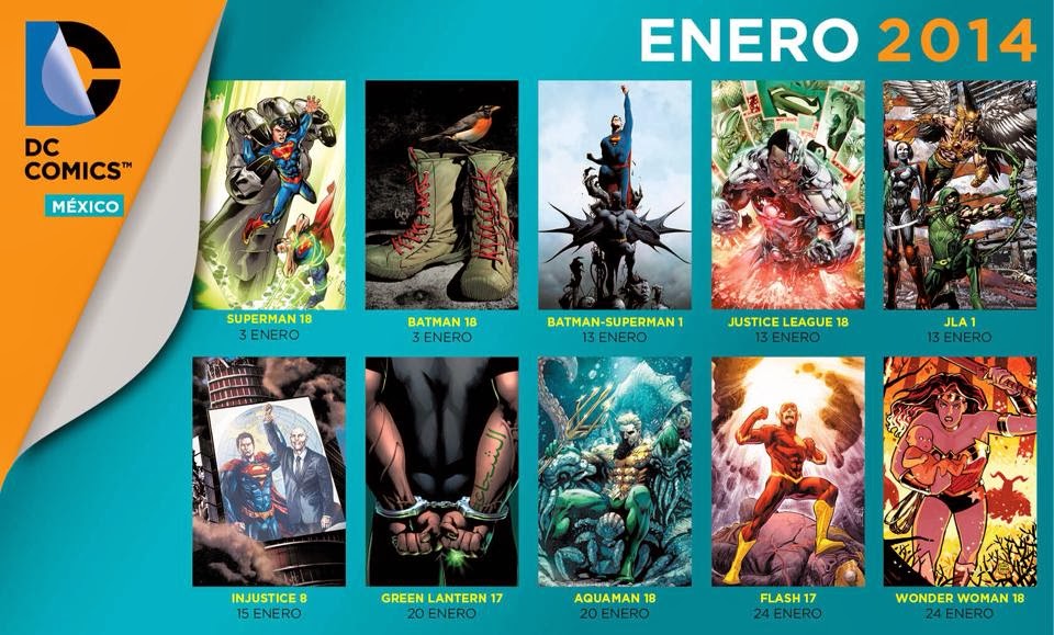 Daily Comics Mexico: Calendario DC Cómics México Enero