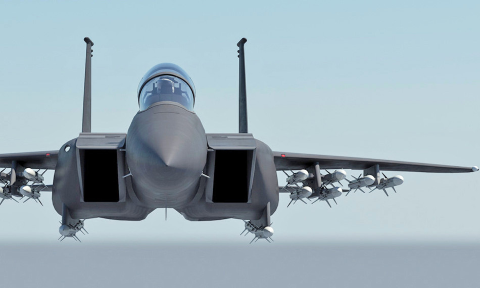 Boeing muestra una impresionante configuración del caza F-15 armado con ...