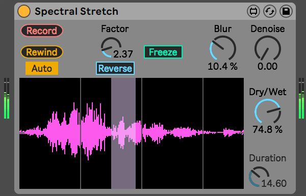 Max for Live: Extreme Time Stretching with Spectral Stretch