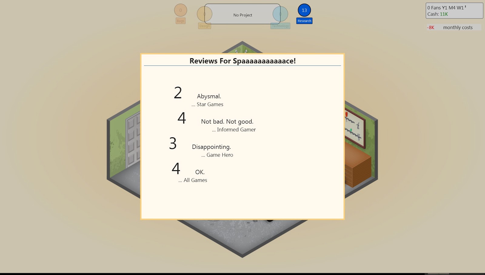 Game Mechanics: Game Dev Tycoon: Review