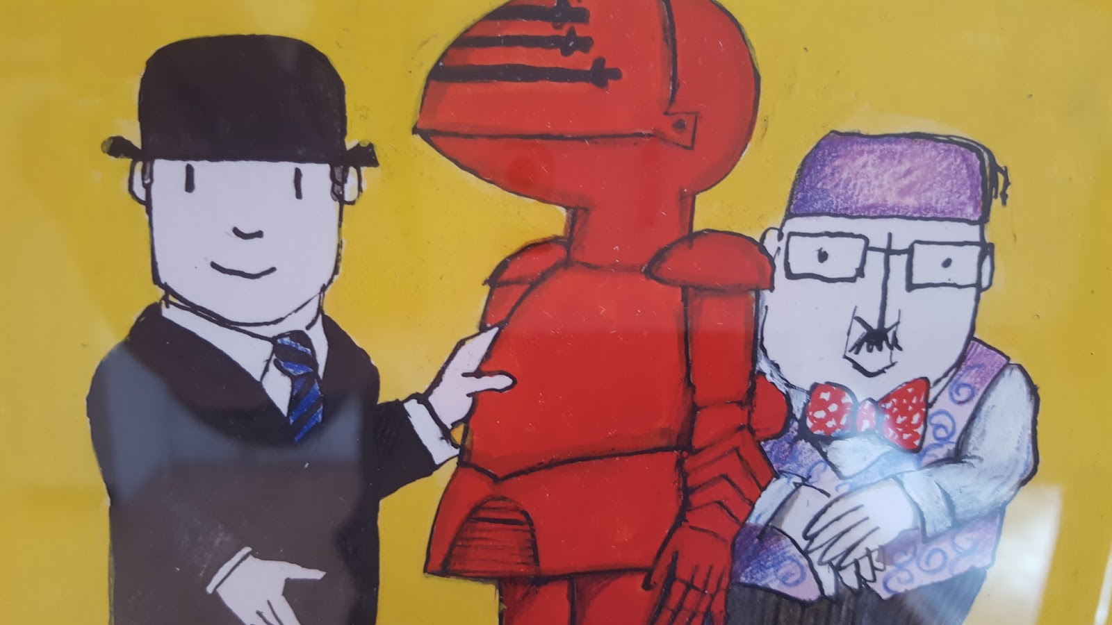 Evans is a place on Earth: As if by magic the shopkeeper appeared.