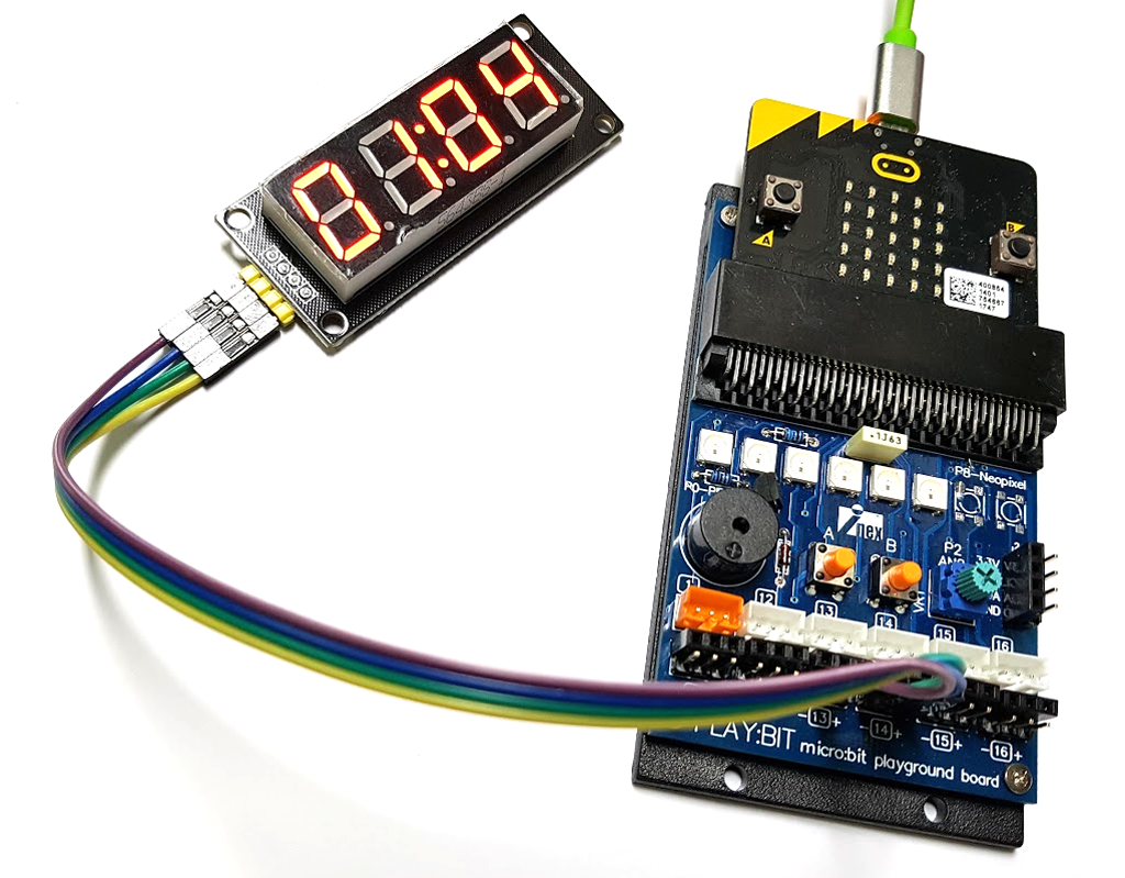 IPST-SE & POP-BOT XT: micro:bit with TM1637 4 digit 7 Segment