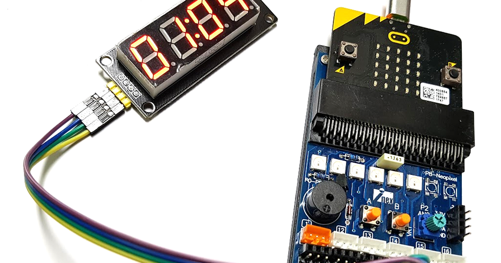 IPST-SE & POP-BOT XT: micro:bit with TM1637 4 digit 7 Segment