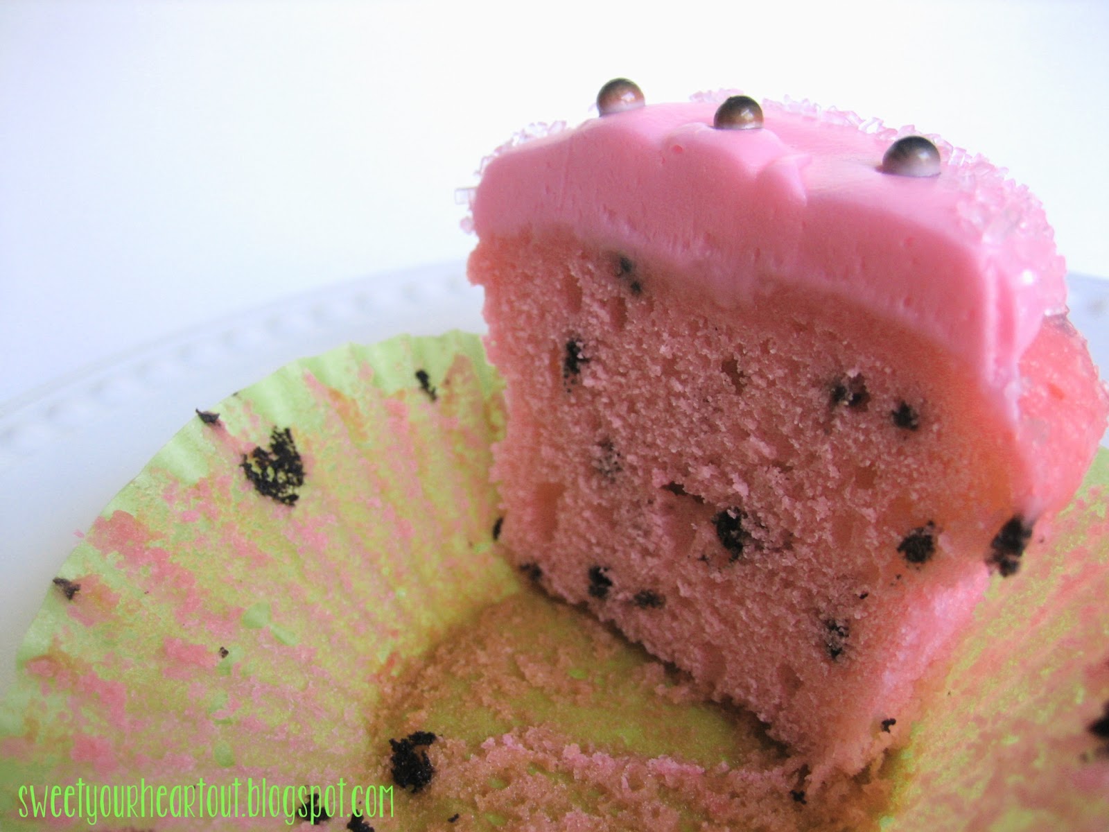 Sweet Your Heart Out: Watermelon Cupcakes with Watermelon Cream Cheese ...