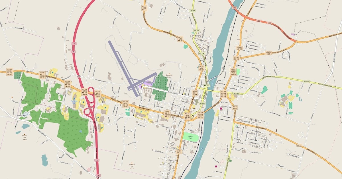 Augusta, Maine Map