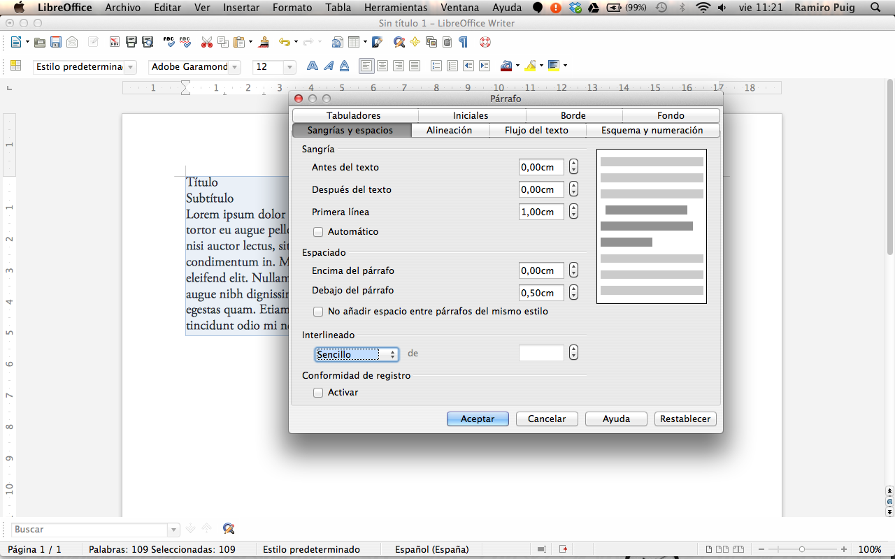 RPA-PROJECT: Libreoffice - ejercicio writer estilos vinculados