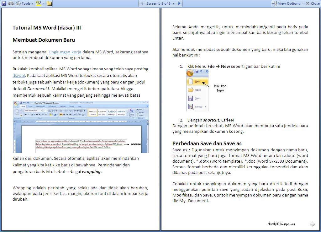 Wahyono: Display Halaman MS Word