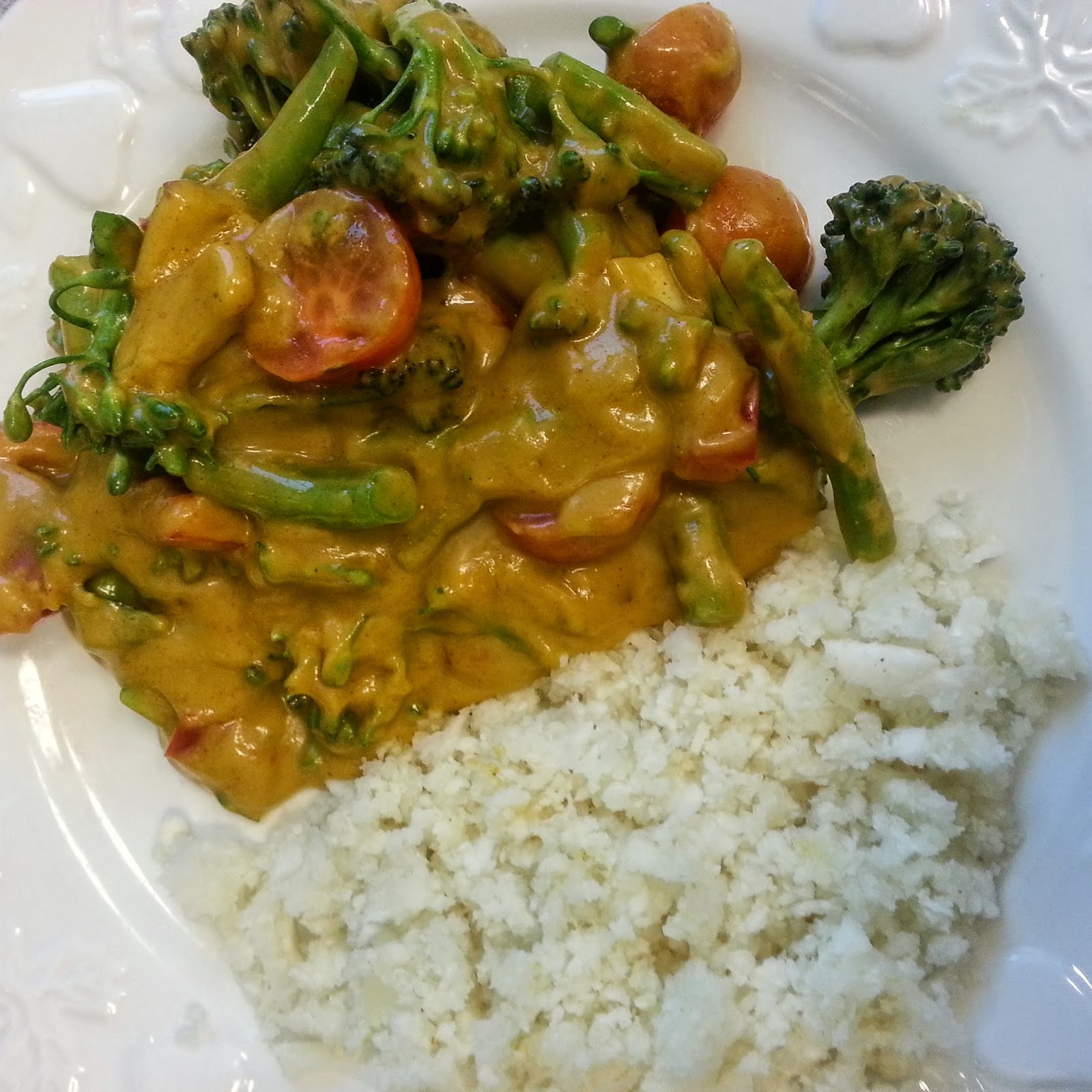 Radiate the Day: Raw Vegetable Curry with Turnip Coconut "Rice"