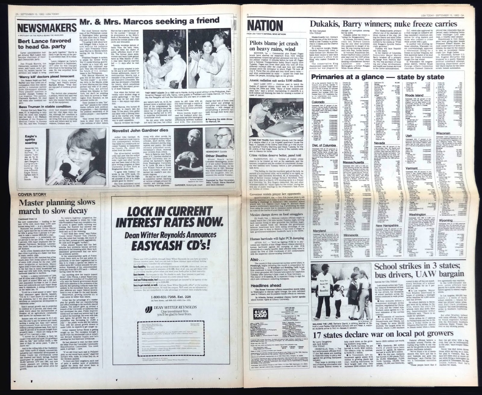 Past Print: USA TODAY / September 15, 1982 / First issue