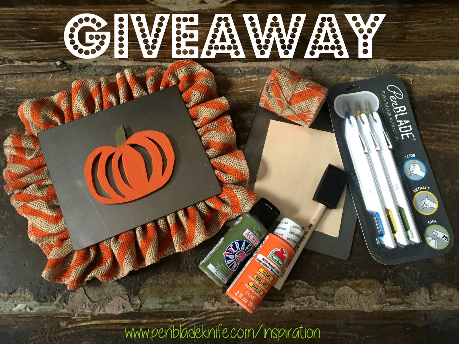 PenBladeKnife: GIVEAWAY!! Fall Pumpkin Craft