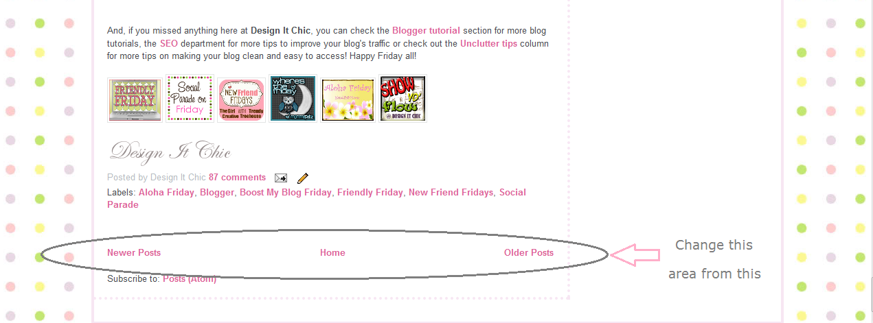Design it Chic: Replace Next/Previous/Home Buttons