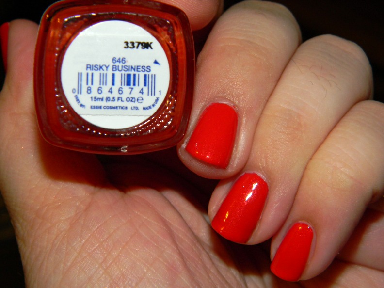 Affordable Beauty: NOTD: AVON Tangtastic and Essie Risky Business