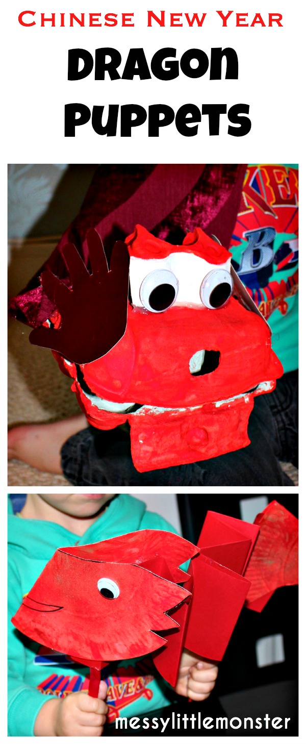 3 Fun and Easy Chinese New Year Dragon Puppets - Messy Little Monster