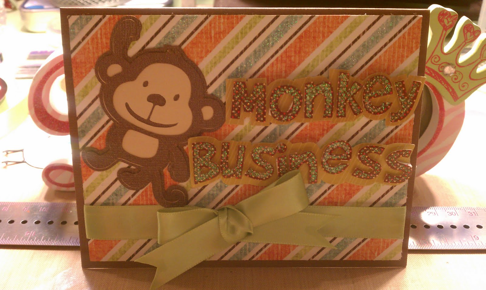 Scrappin Diva: Monkey Business Card