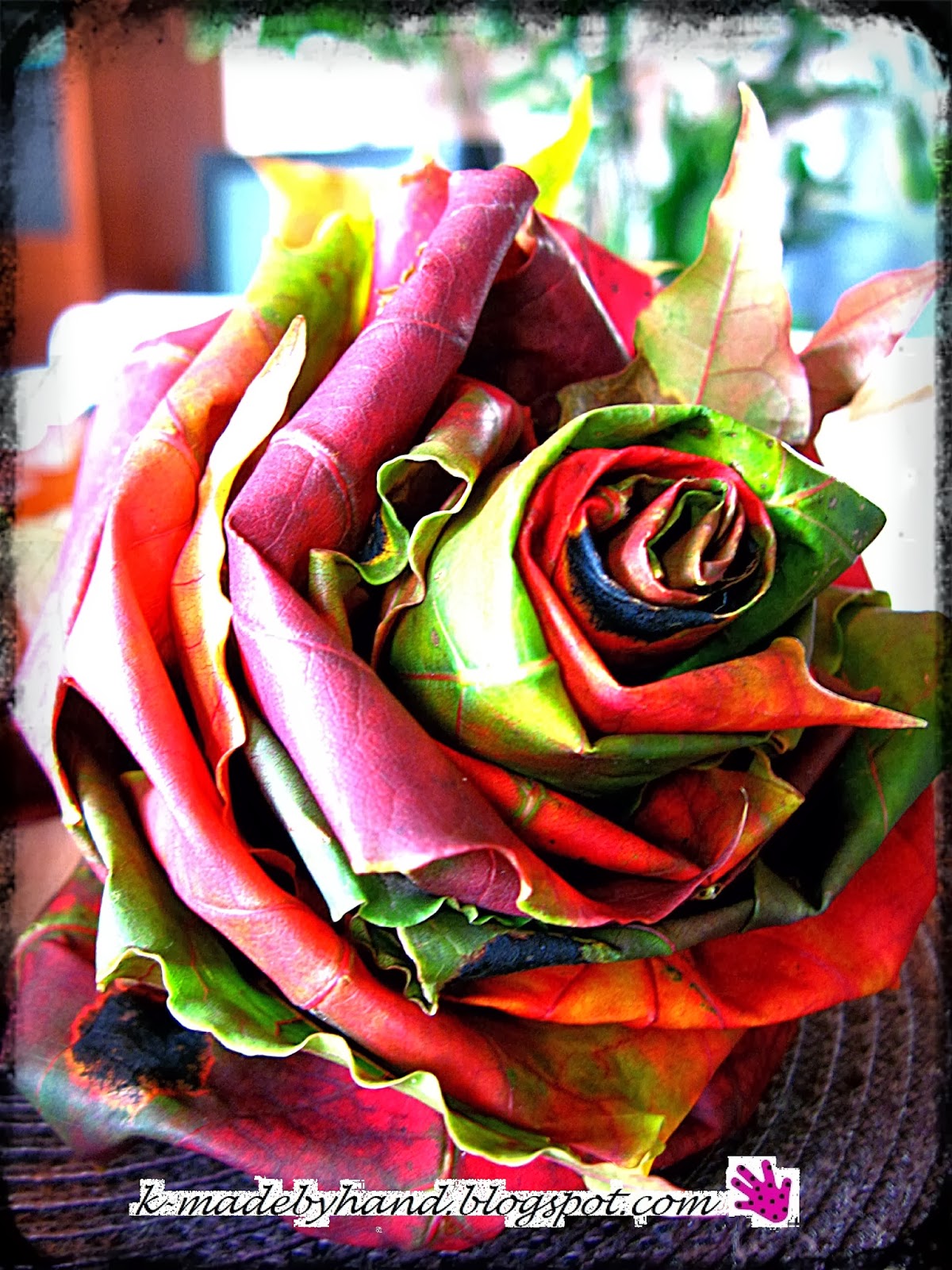 Autumn bouquet (How to make maple leaf roses) - Jesienny bukiet (Jak ...