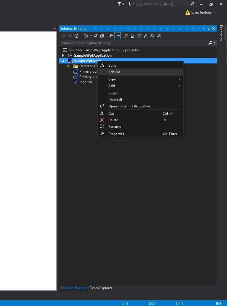 How to Build WPF project with Setup file (Installer Project)