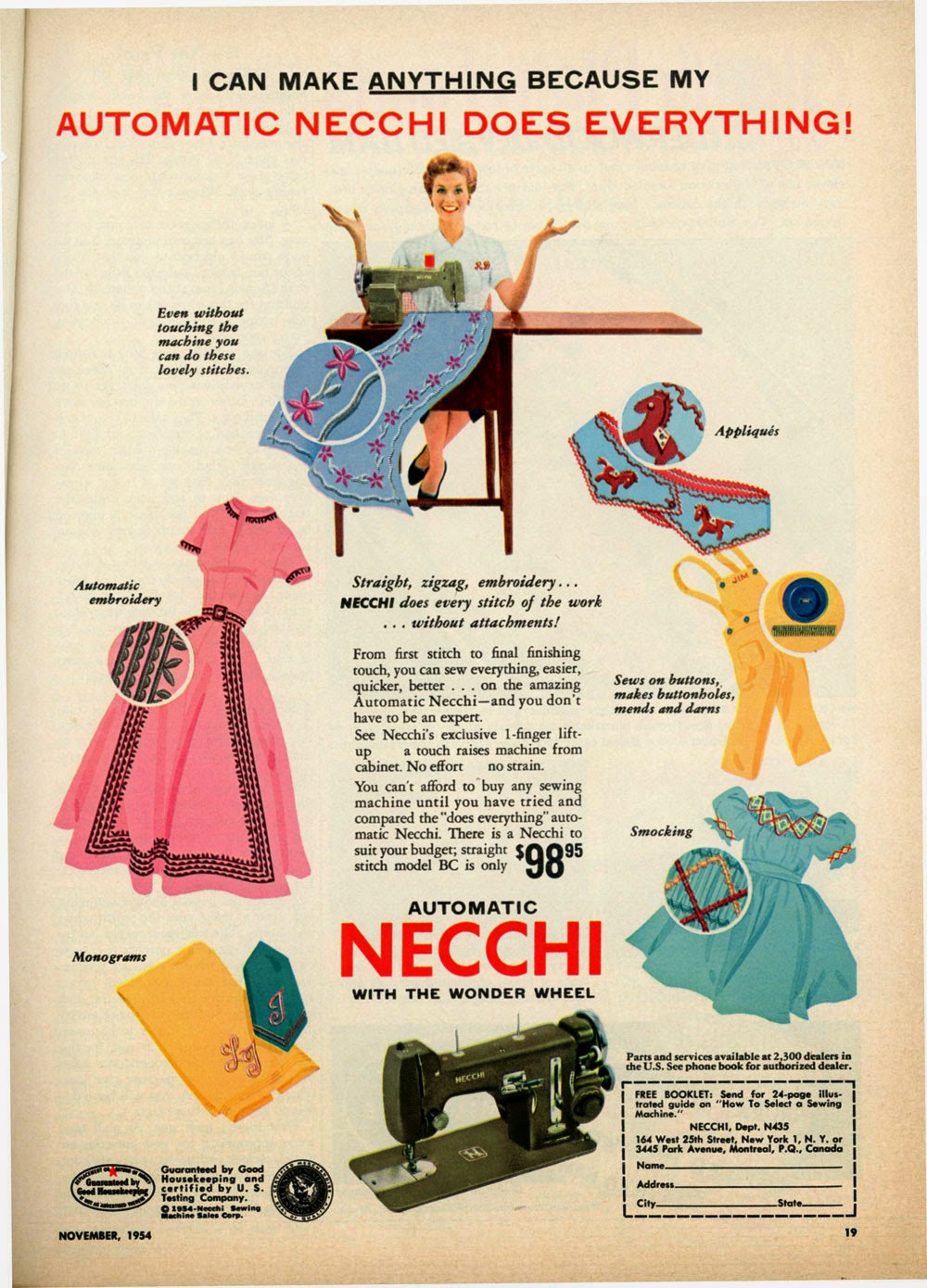 Zips & Darts: How To Sell A Sewing Machine - Ads From The 1950's
