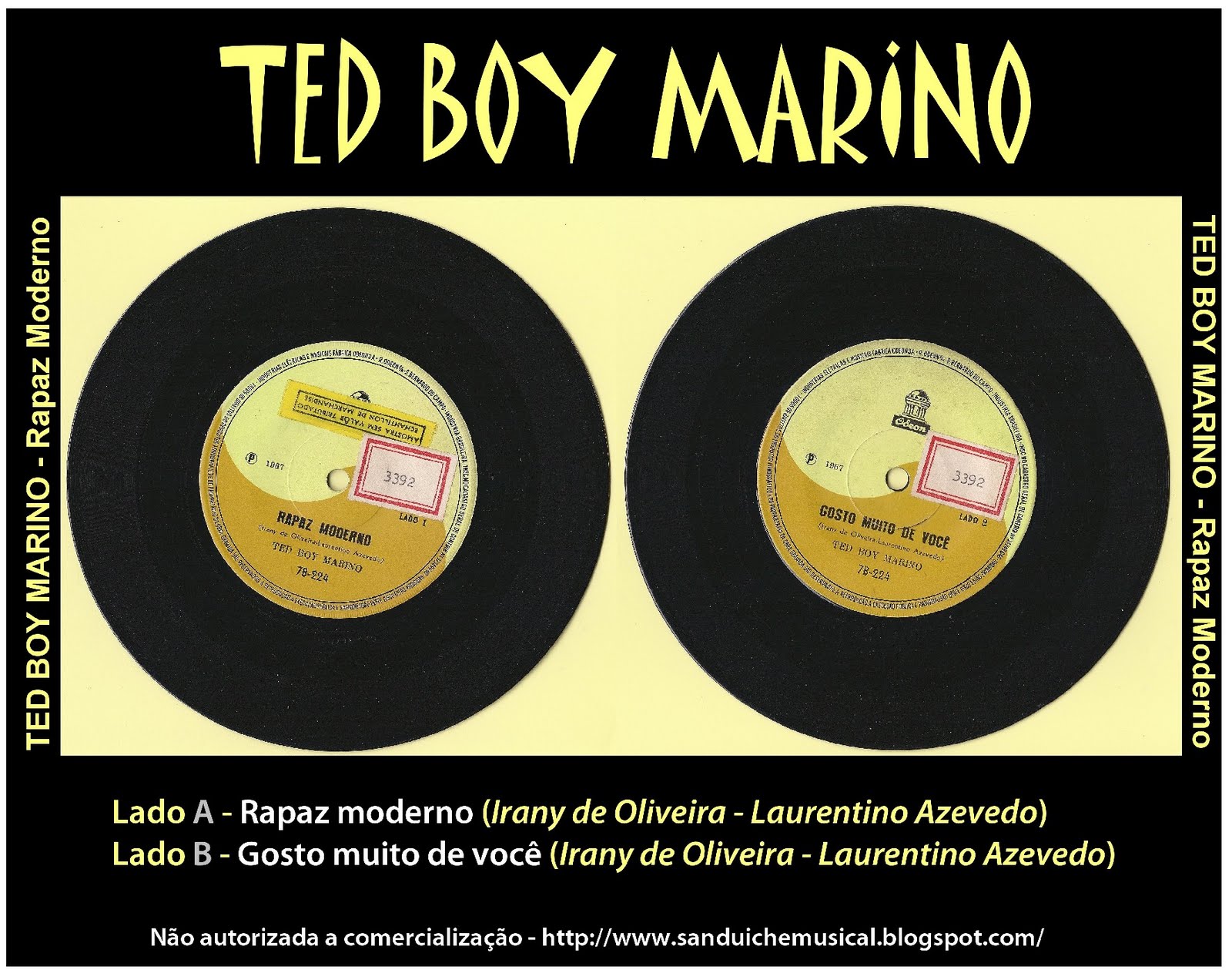 SanduícheMusical: Ted Boy Marino - Single de 1967