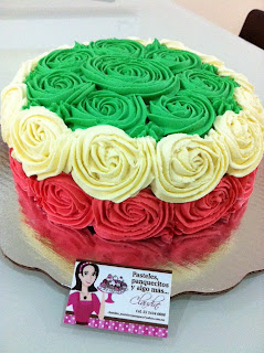 Pasteles, panquecitos y algo más...: Pastel de Fiestas Patrias Mexicanas!