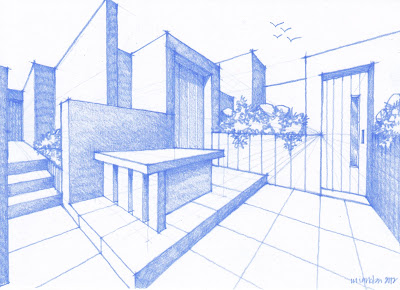 how to draw a courtyard 260712 | San-Francisco-Chronicle-freedrawinglesson