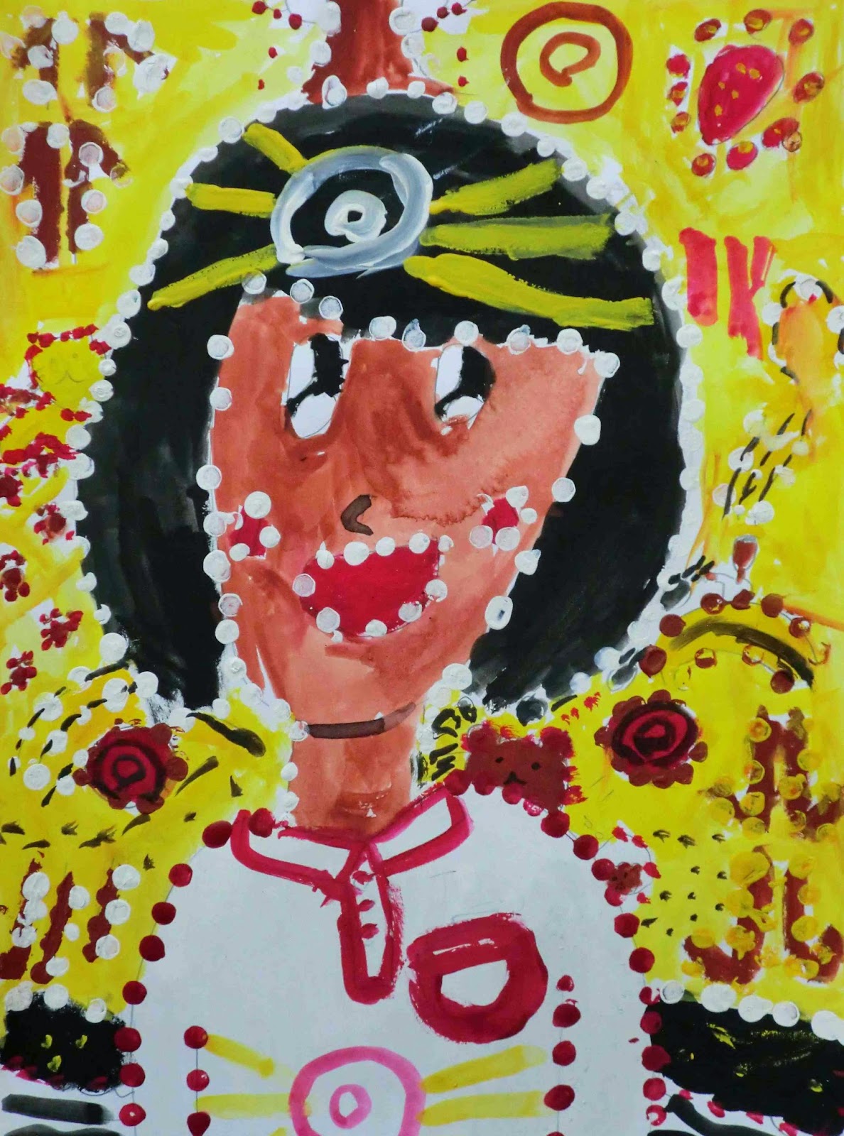 Miss Kristin's Art Room: Aboriginal Self-Portraits with P4!! We started ...