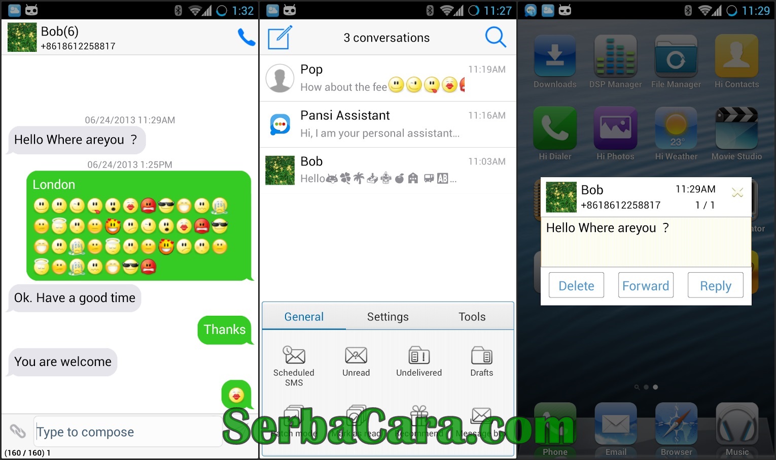 5 Aplikasi SMS Android Terbaik dan Ringan - serbaCARA.com | Technology for Business