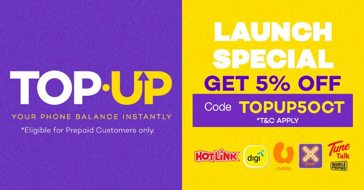 SAYANGWANG 💰💰: Top Up Prepaid - 5% diskaun