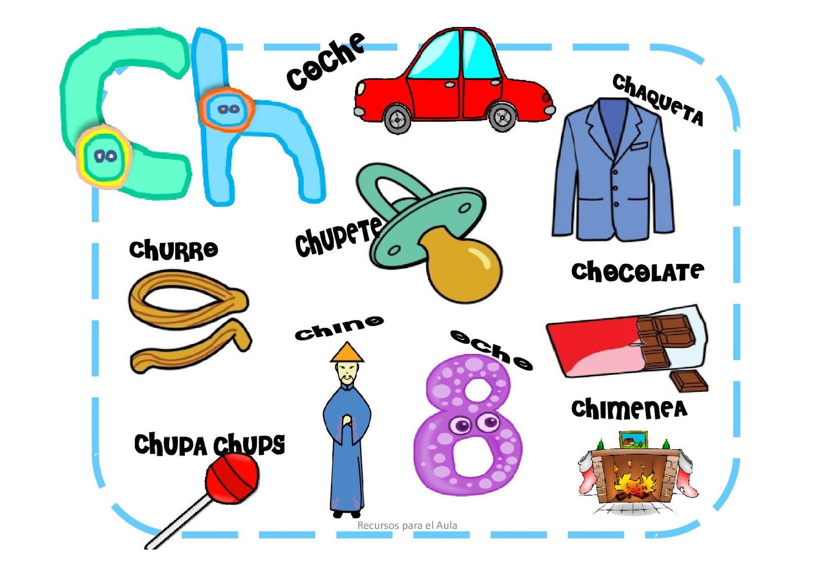 El Rincón De La Educadora Preescolar: CARTELES CH-Ñ-LL