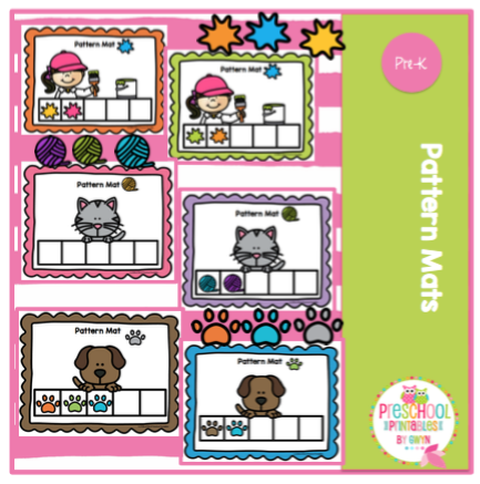 Pattern Mats ~ Preschool Printables