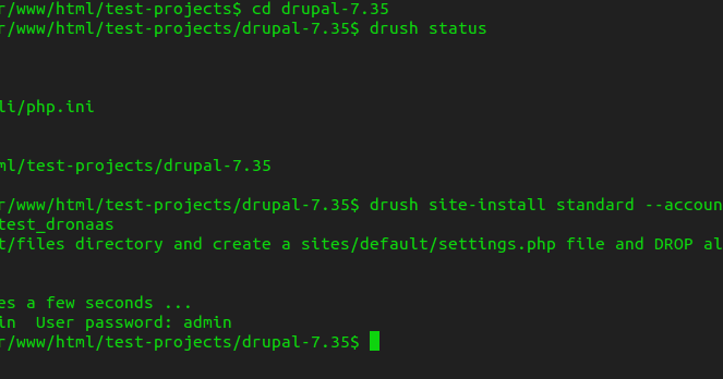 Using Drush To Install Drupal 7 From Scratch