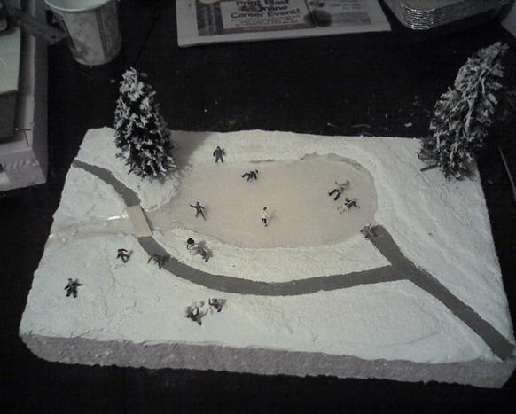 Model Railroading - Mainly in HO scale: Making a test Snow Scene/frozen ...