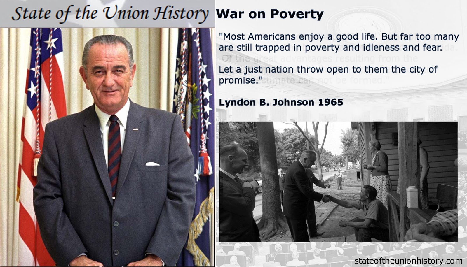 State of the Union History: 1965 Lyndon B. Johnson - War on Poverty