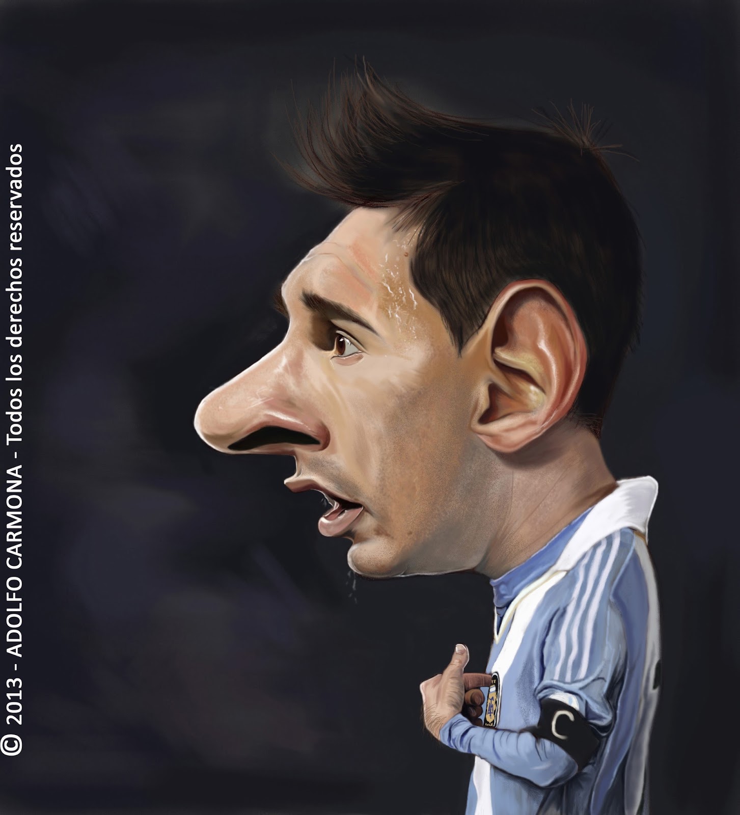 Ado Carmona Caricaturas: Caricatura de Lionel Messi Ado Carmona Caricaturas: Caricatura de Lionel Messi