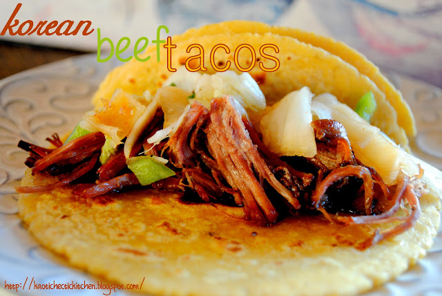 korean short rib tacos {crockpot} with homemade kimchi