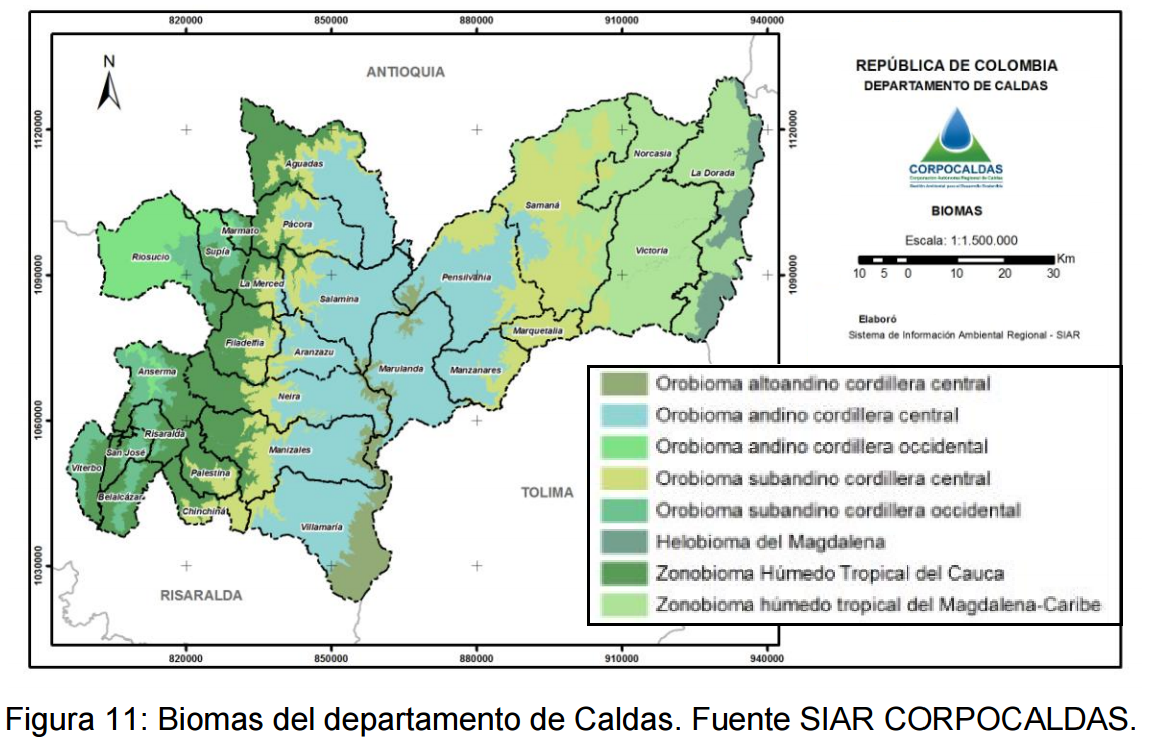 godues: Mapas del Departamento de Caldas en Colombia